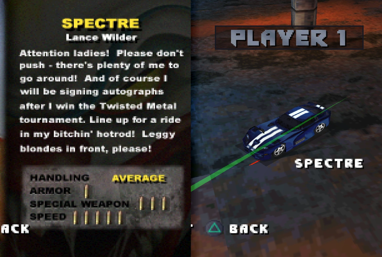 Twisted Metal 3 Cars Guide | @LeopardYiu's Storage Wiki | Fandom